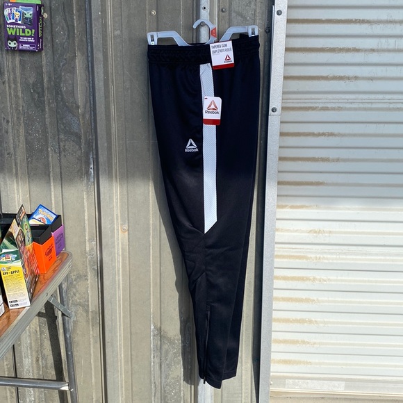 Reebok | Pants & Jumpsuits | Reebok Tapered Slim Interlock Pants | Poshmark